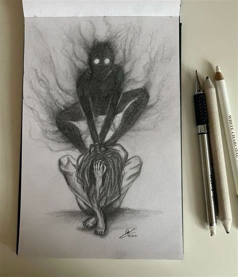 Sketch Ideas Dark Fear Drawing Ideas Shadow Work Drawing Sketching