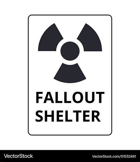 Isolated Fallout Shelter Symbol Royalty Free Vector Image
