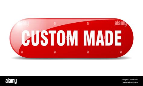 Custom Made Button Custom Made Sign Key Push Button Stock Vector