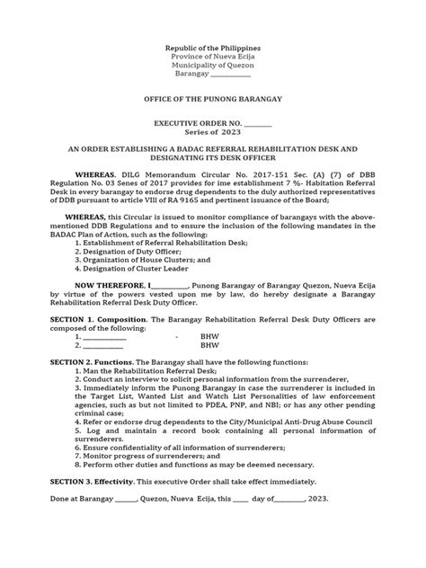 Badac Referral Rehabilitation Desk And Designating Its Desk Officer Pdf