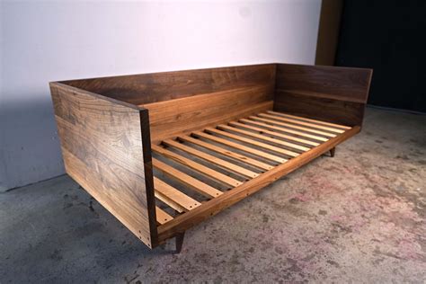 Modern Wooden Sofa Frame Scott Solid Sheesham Wood 3 Seater Sofa Cum