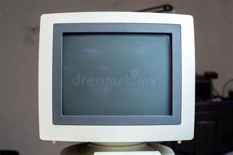 A Vintage Crt Monitor With Blank Screen 4 3 Aspect Ratio Retro