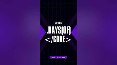 Welcome To My Day 7 Of 100daysofcode 100daysofcodexnstchallengeviralcoding