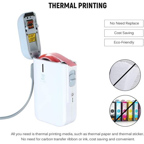 Mini Wireless Printer Bluetooth Thermal Label Prin Grandado