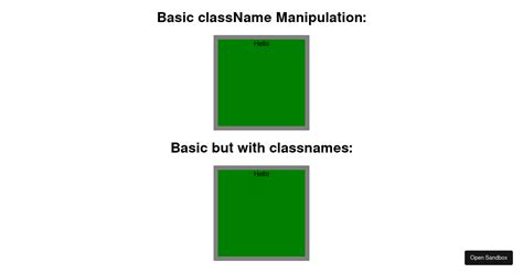 Example Using Classnames Utility Codesandbox
