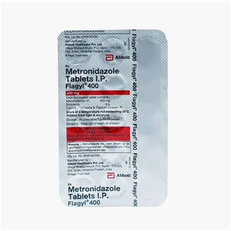 Flagyl 400mg 600 Tab Metronidazole At Best Price In Nagpur By Sigma