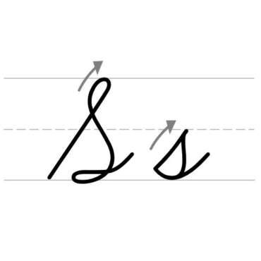 S In Cursive