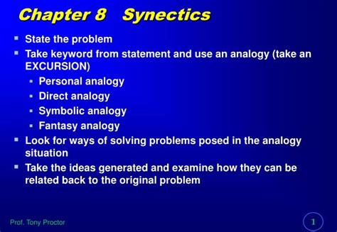 Ppt Chapter 8 Synectics Powerpoint Presentation Free Download Id 737253