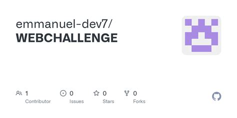 Github Emmanuel Dev7webchallenge