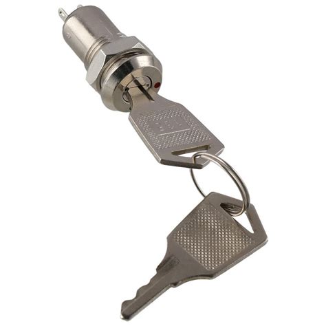 AllGIFT Push Button Switch Silver 2 Positions ON Off Metal Keylock With Keys For DIY Amazon Com