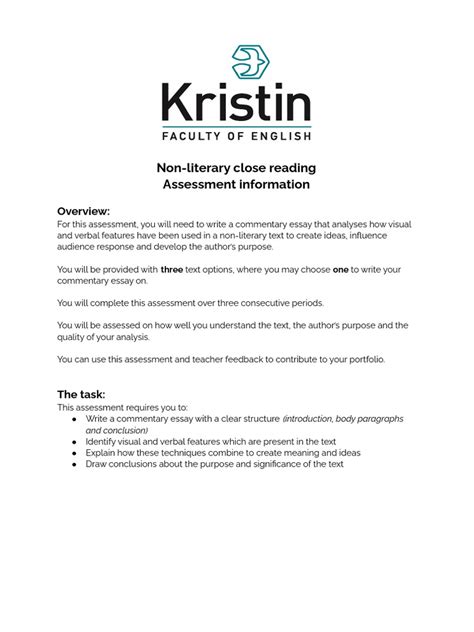 Y10 T1 Non Lit Close Reading Task Sheet Pdf Essays Proofreading