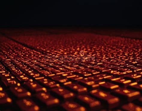 Close Up View Textured Surface With Grid Like Pattern Small Glowing