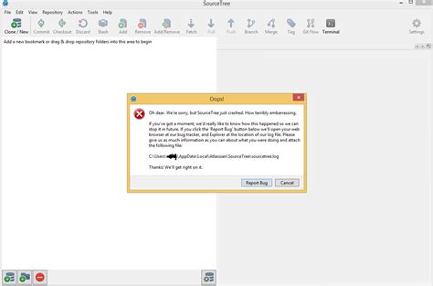 Sourcetree Has Crashed When Starting Stack Overflow