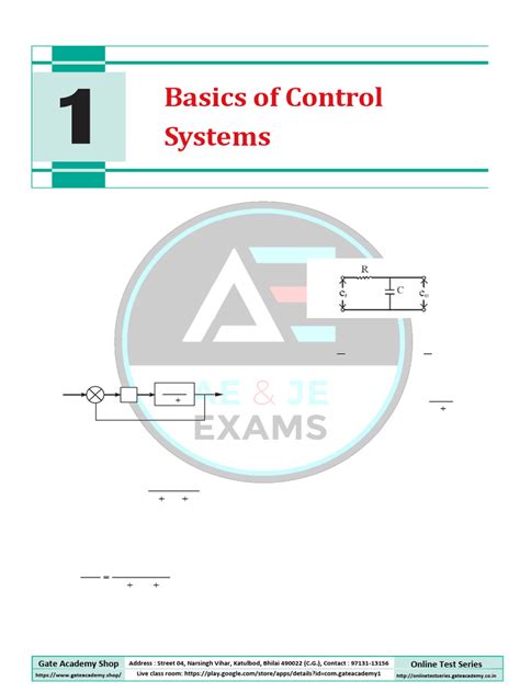 Chapter 1 Basics Of Control Systems Pdf Applied Mathematics