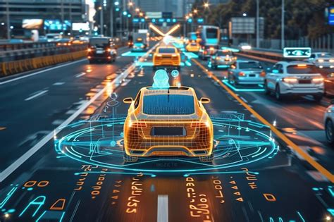 Modern Urban Roads Intelligent Vehicle Autonomous Driving Premium Ai