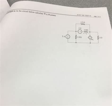 Solved In The Circuit Below Calculate Vx Chegg Com