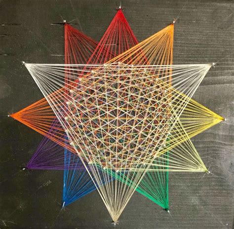String Art 12 Point Star Mandala String Art String Art Patterns
