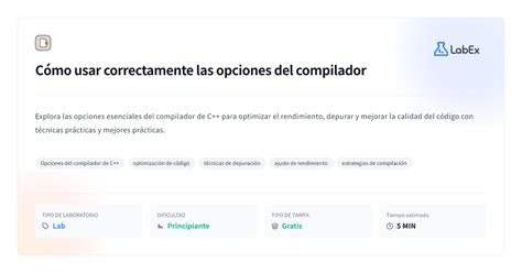 cómo usar correctamente las opciones del compilador labex