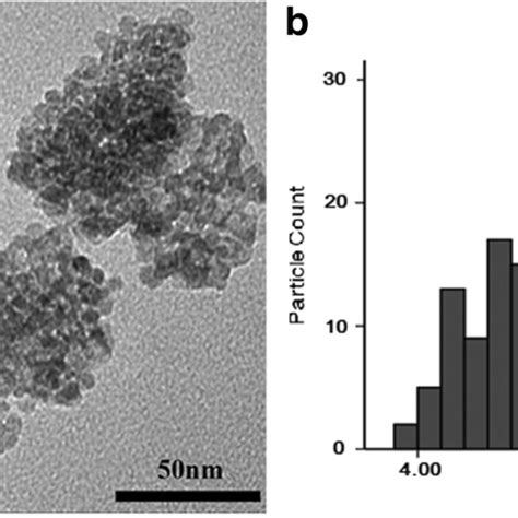 tem image of nano tio2 particles a and nano tio2 particle size