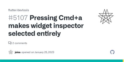 Pressing Cmda Makes Widget Inspector Selected Entirely · Issue 5107