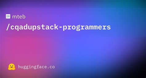Mteb Cqadupstack Programmers At Main