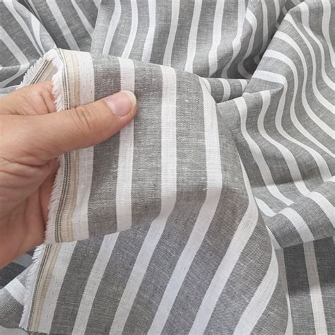 Pewter 12 Inch Cotton Stripe From Renaissance Fabrics Purveyors Of