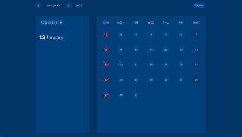 23 Best Css Calendar Demo Code