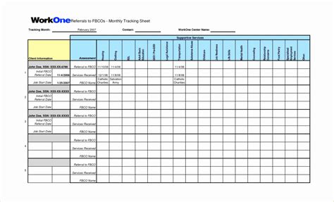 Job Tracking Spreadsheet Template