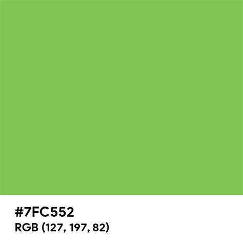 7fc552 Color Name Is Bud Green