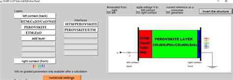 Schematic Diagram Used For Scaps Simulation Download Scientific Diagram