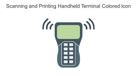 Scanning And Printing Handheld Terminal Colored Icon In Powerpoint Pptx Png And Editable Eps
