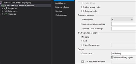 C Cannot Tick Generate Library Layout Visual Studio UWP Stack Overflow