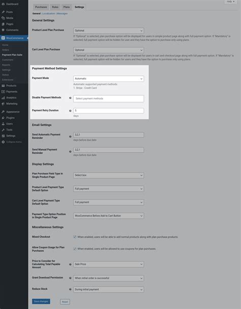 Payment Plans Suite Documentation WooCommerce