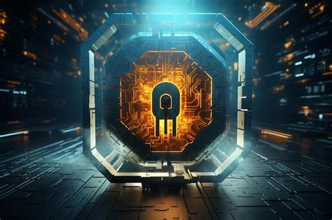 Premium Ai Image Safeguard Data With Cyber Locks And Generative Ai