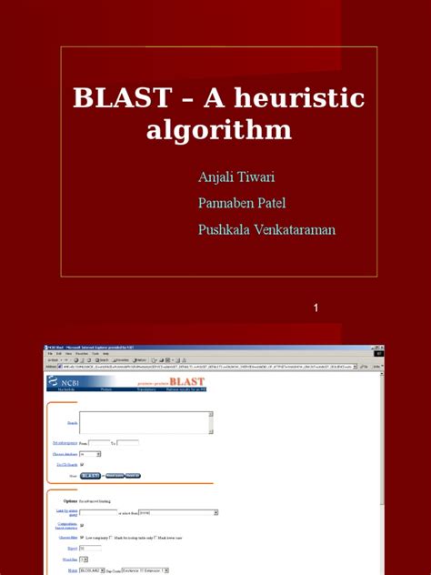 blast a heuristic algorithm pdf blast sequence alignment