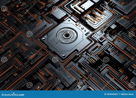 A Detailed View Of A Computer Circuit Board Up Close Revealing