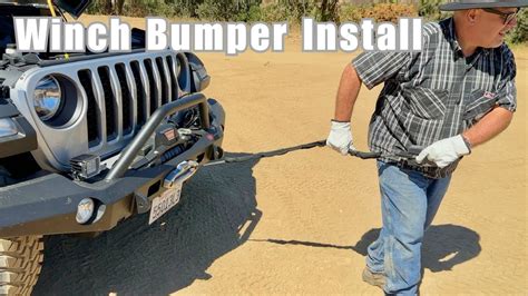 How To Install Warn Winch And Bumper On Jeep Jtjl Rubicon Youtube