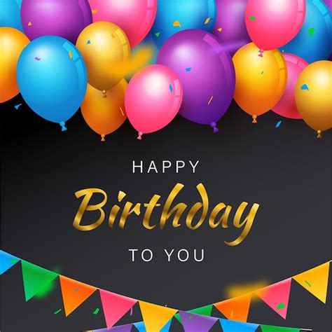 생일 축하합니다 디자인 배경 프리미엄 벡터