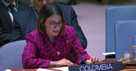 Laura Sarabia Habló En La Sesión Del Consejo De Seguridad De La Onu