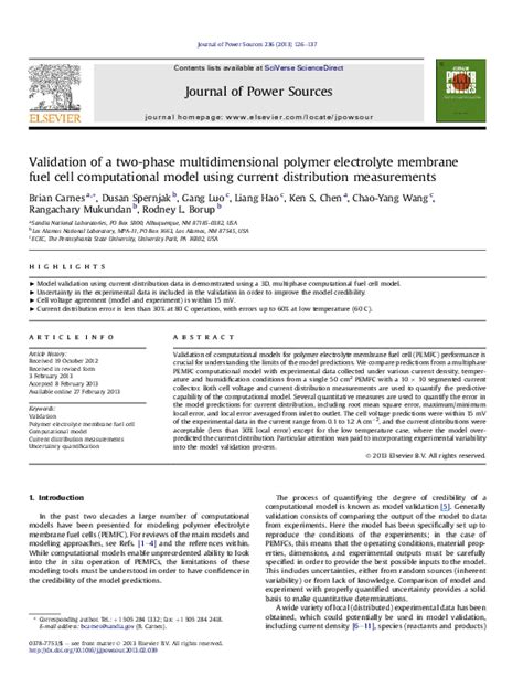 pdf validation of a two phase multidimensional polymer electrolyte