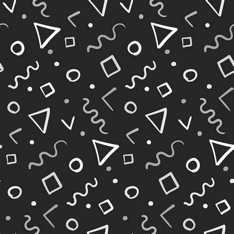 Premium Vector Monochrome Geometric Shapes Pattern
