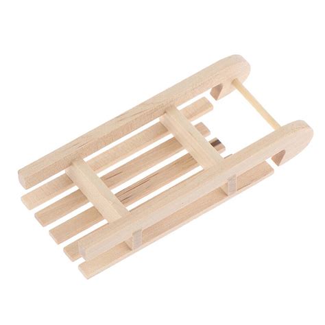 1 12 Mini Houten Slee Kist Model Diy Kerstlandscha Vicedeal