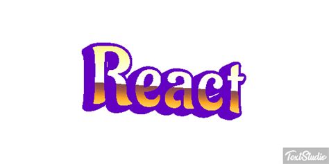React Word Animated  Logo Designs