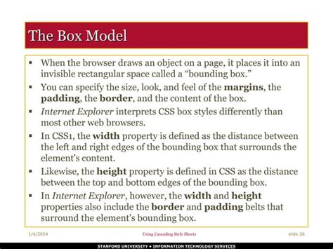 Using Cascading Style Sheets Presentationppt