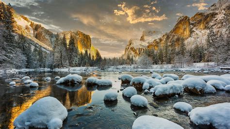 Yosemite National Park Wallpaper 4k Snow Covered Yosemite National Park