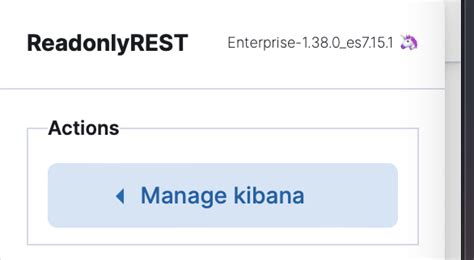 hide manage kibana button readonlyrest community