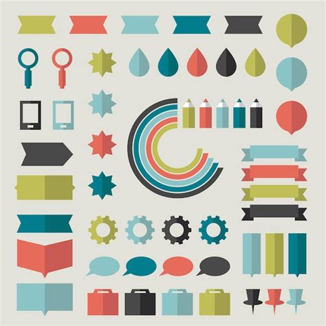 Premium Vector Collection Of Flat Infographics Elements