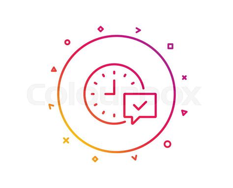 time line icon select alarm sign gradient pattern line but colourbox