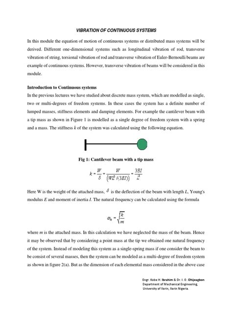 vibration of continuous systems pdf eigenvalues and eigenvectors