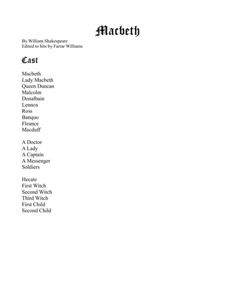 Macbeth Script
